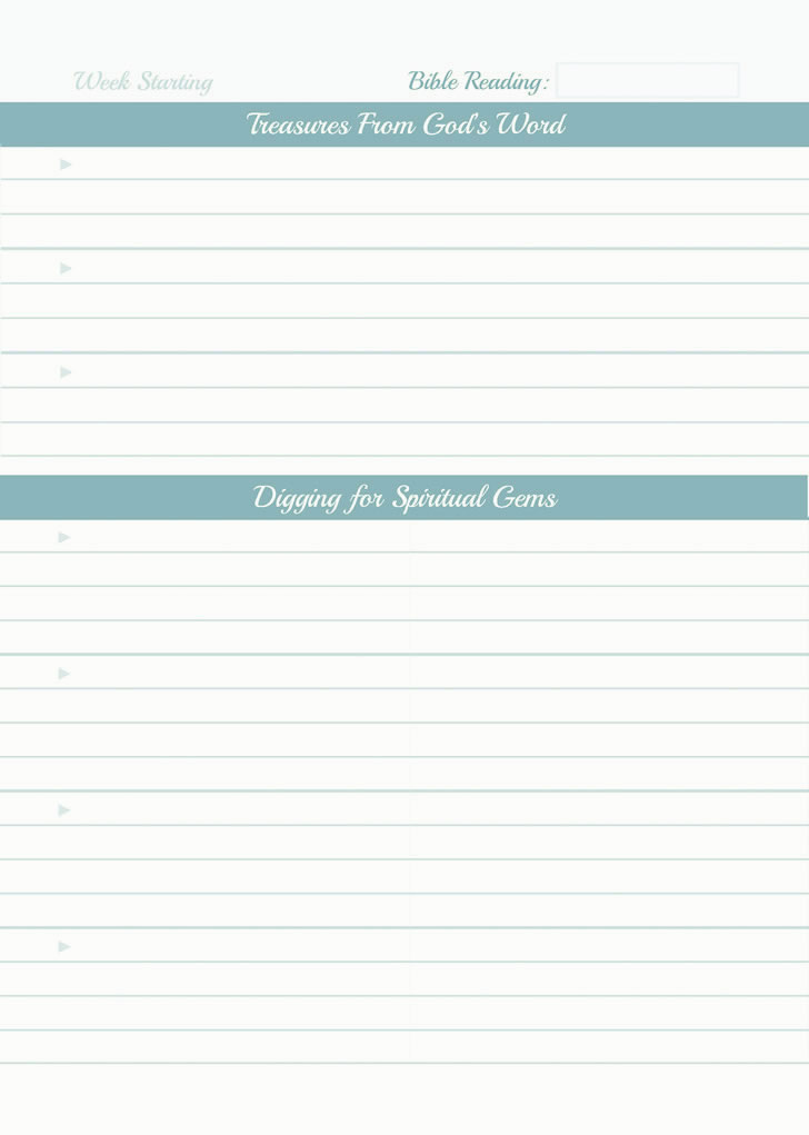 2017 Meeting Workbook Notepad - Jehovah's Witness Theocratic Ministry ...